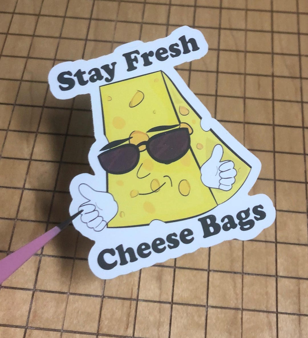 Stay Fresh Cheese Bags Sticker, Cheese Decal, Funny, Vinyl, Water ...