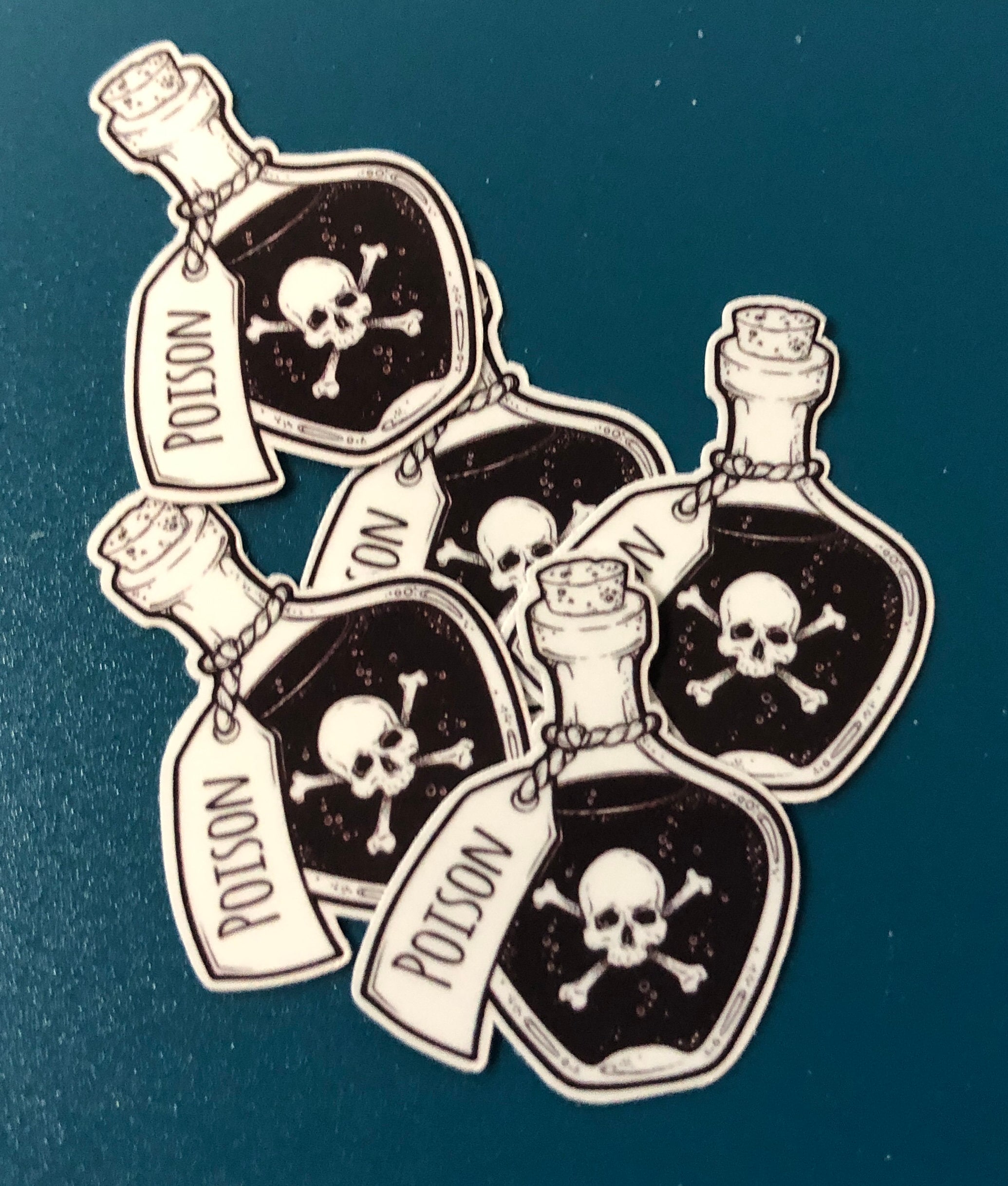 5 MINI Poison Bottle Stickers Poison Stickers Tiny Sticker - Etsy