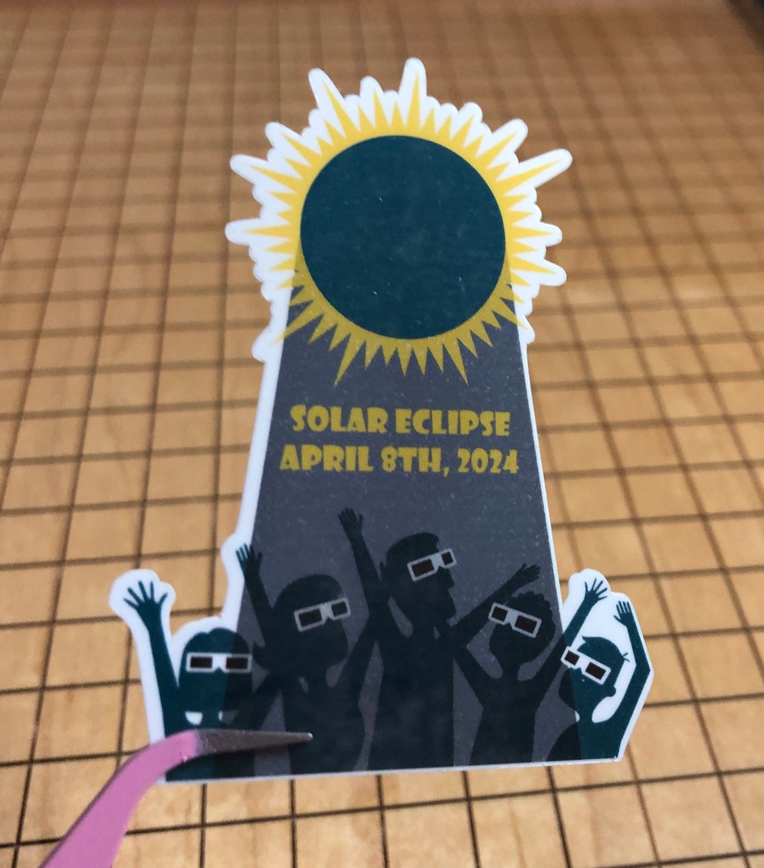 Eclipse Sticker, Solar Eclipse, April 2024, Phone Case Decal, Water ...