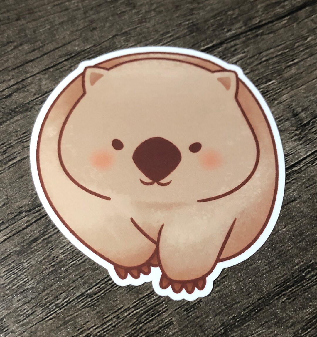 Wombat Sticker, Chonky Wombat, Cute Wombat, Wombat Decal, Wombat Gift ...