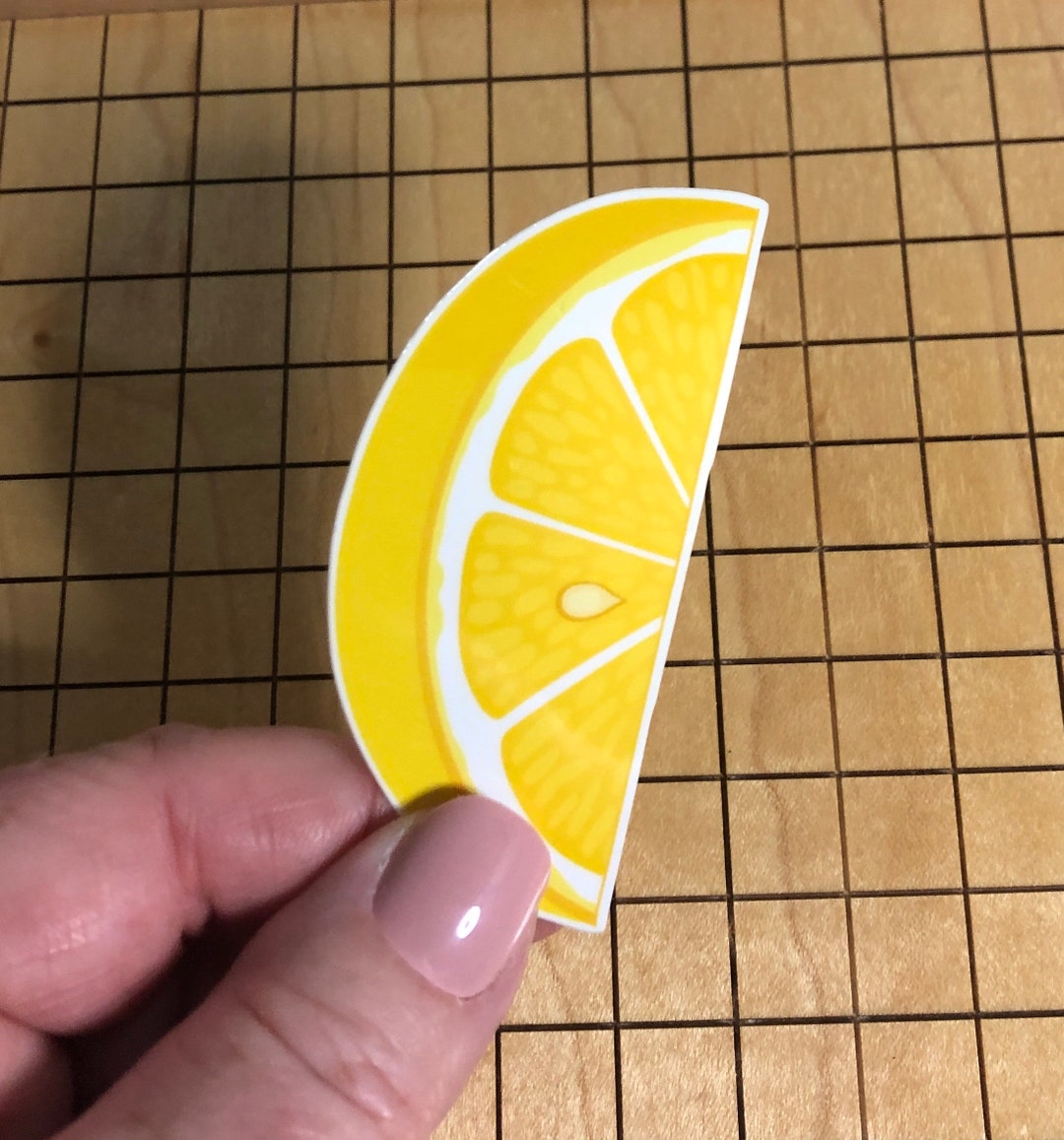 Lemon Sticker, Lemon Slice, Lemon Decal, Lemon Sticker, Laptop Decal ...