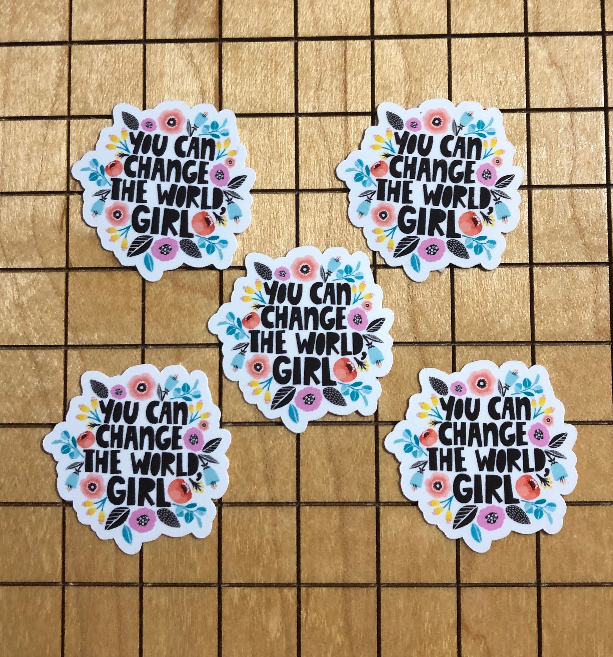 5 MINI Girl Power Stickers Girl Power Decal You Can Change - Etsy