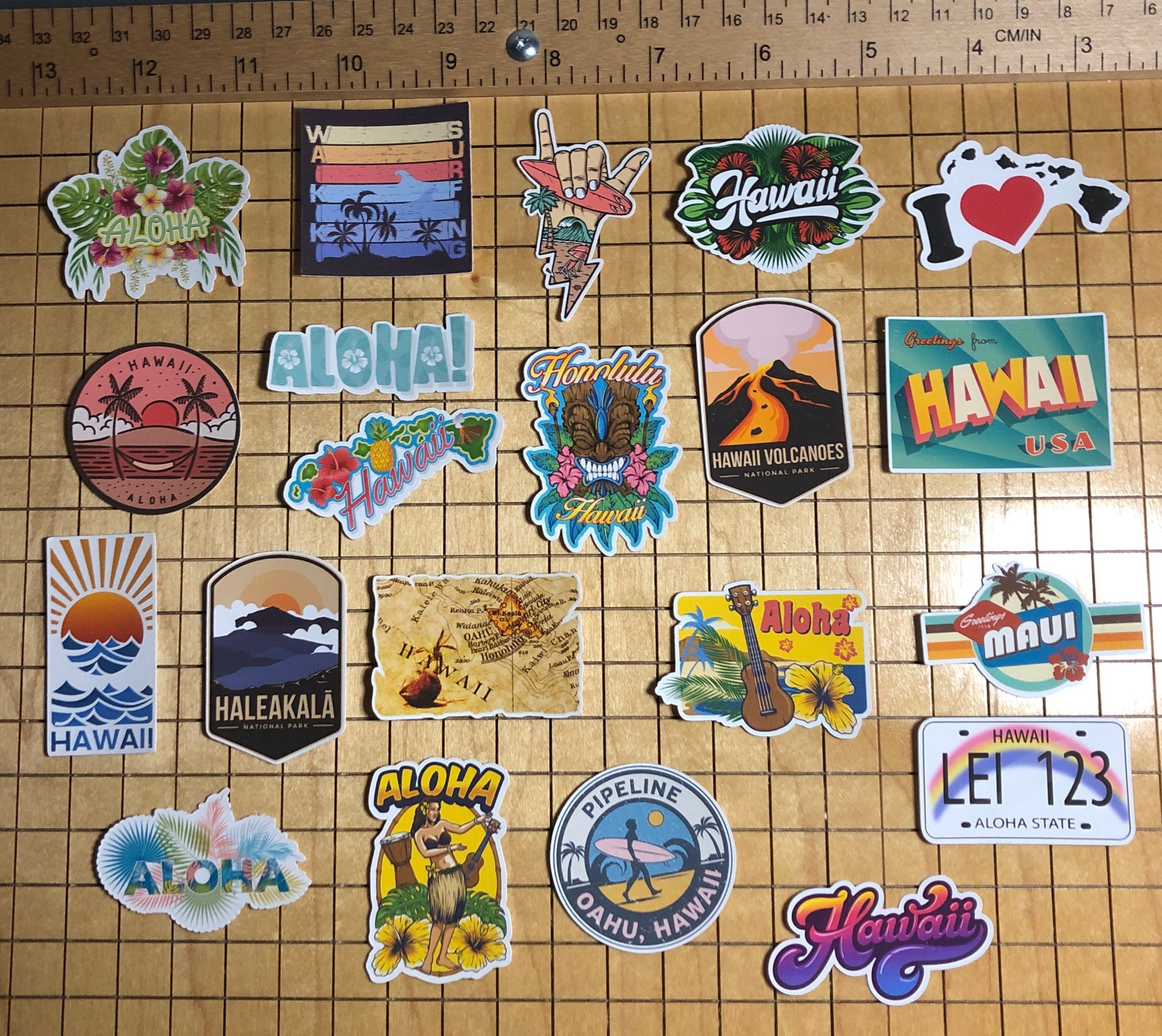 20 Hawaii Stickers, Hawaii Sticker Pack, Maui Stickers, Aloha Stickers ...
