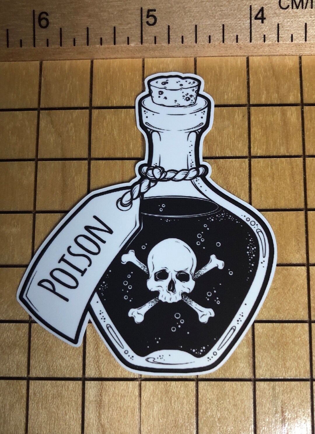Poison Sticker, Poison Bottle Sticker, Poison Decal, Goth Decal ...