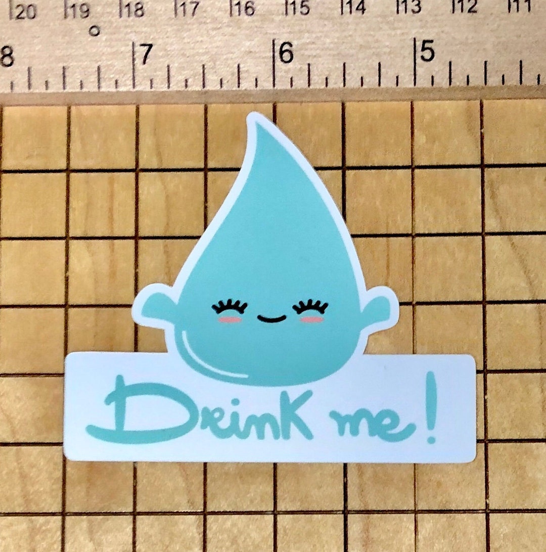 Drink Me Sticker, Water Bottle Sticker, Water Bottle Decal, Tumbler ...