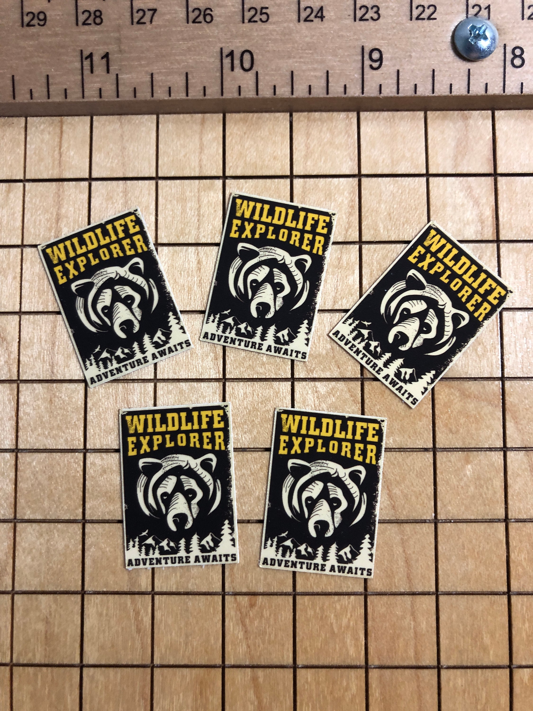 5 MINI Wildlife Stickers, Wildlife Decal, Tiny Stickers, Camping ...