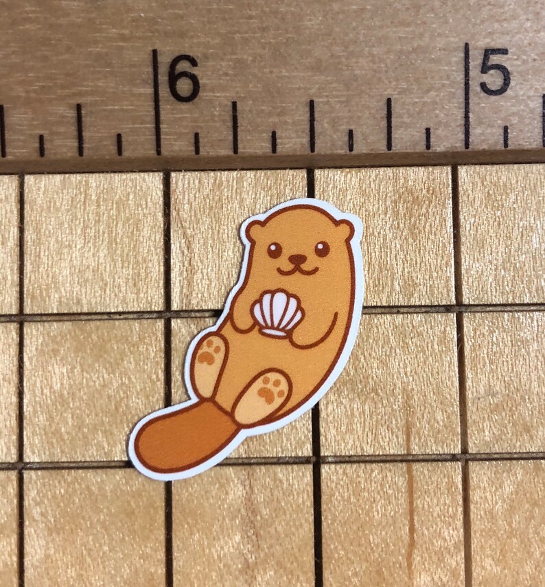 5 MINI Otter Stickers, Otter Decal, Tiny Sticker, Sticker Pack, Laptop ...