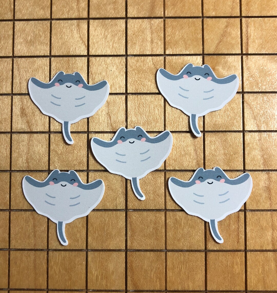5 MINI Sting Ray Stickers, Sticker Pack, Small Stickers, Tiny Stickers ...