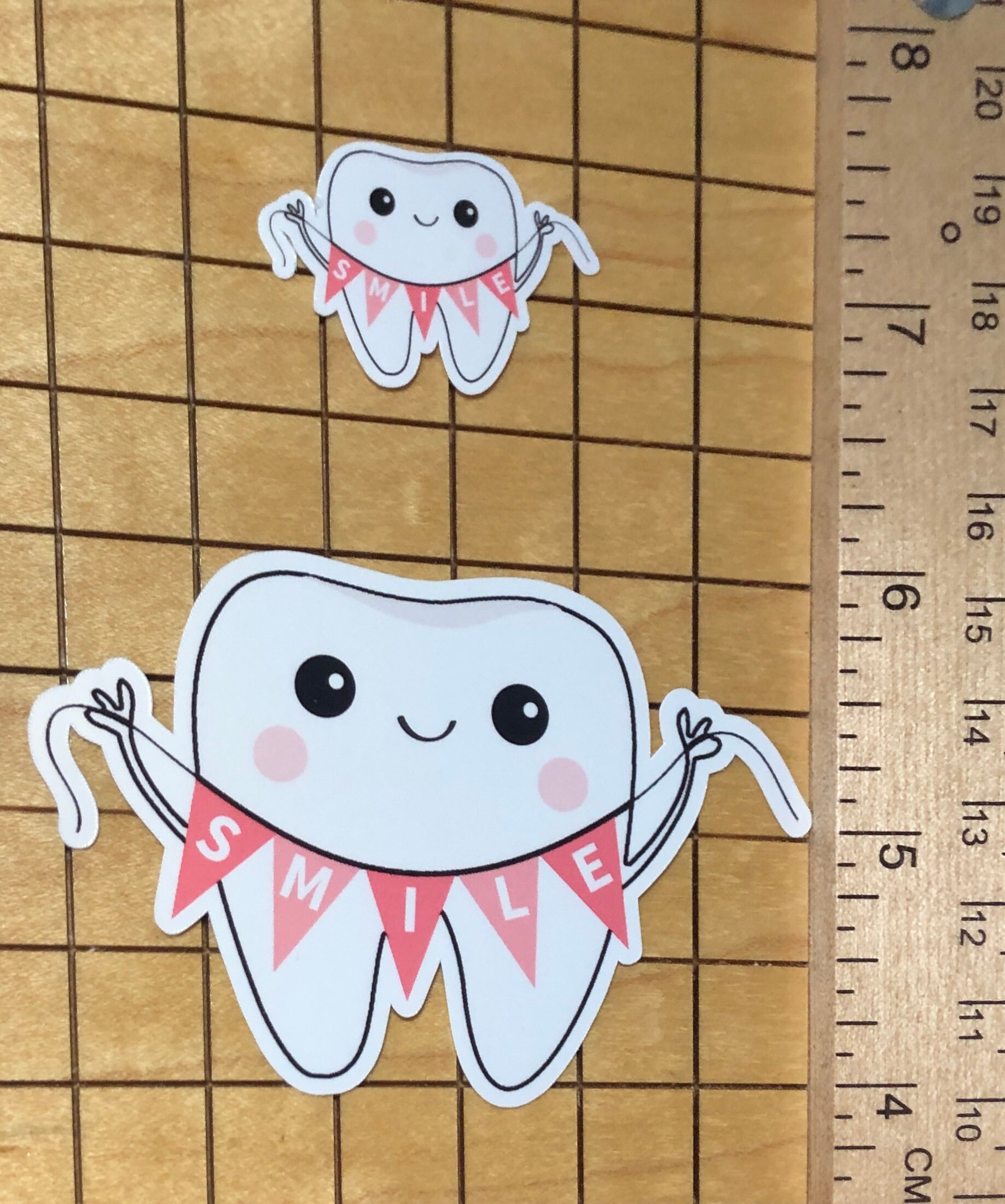 5 MINI Tooth Stickers Smile Decal Teeth Sticker Pack Teeth - Etsy