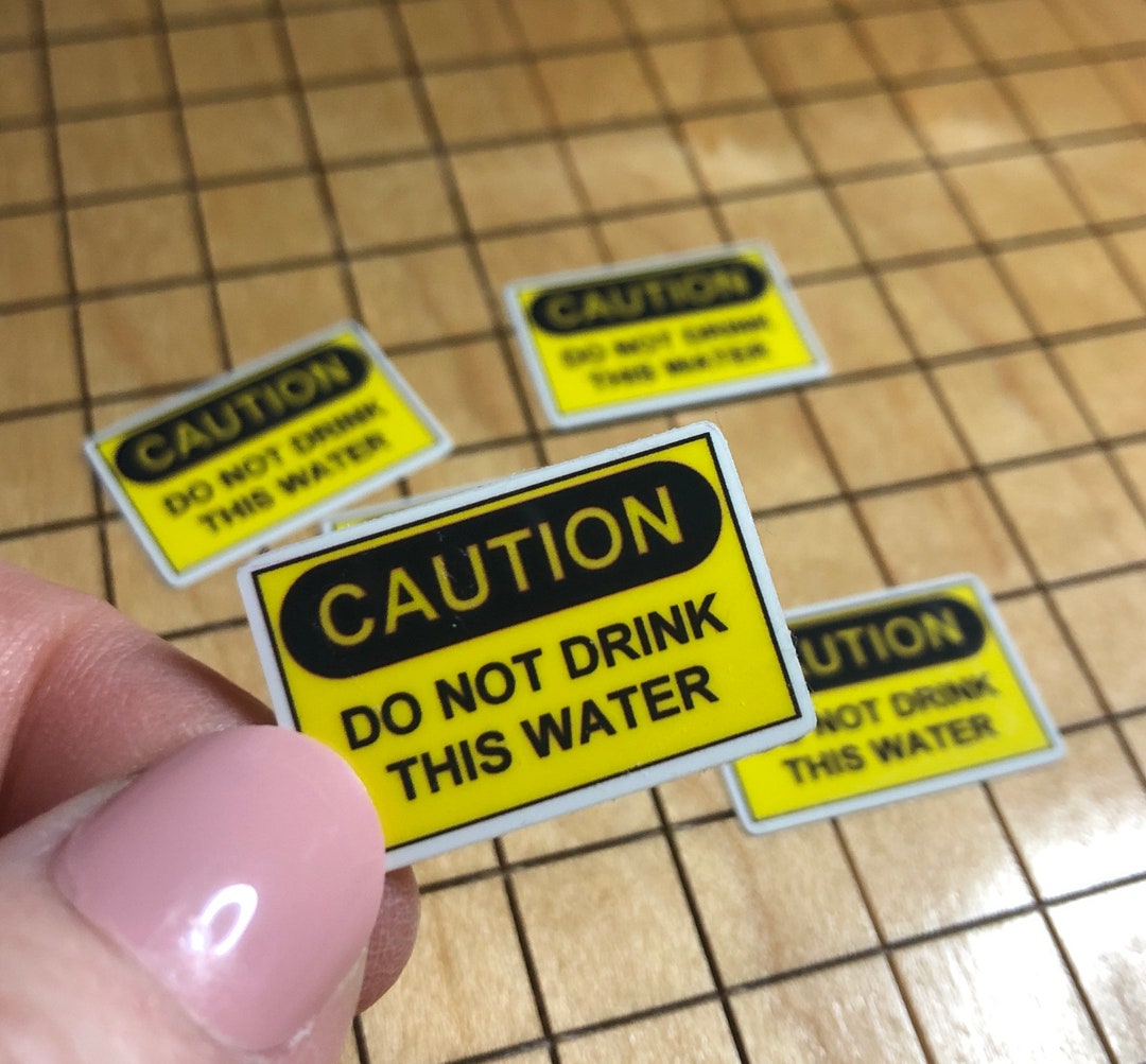 5 Mini Do Not Drink This Water Stickers, Hydrate Sticker, Water Bottle ...