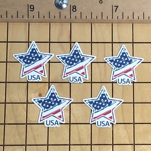 5 MINI Flag Stickers, Star Sticker, Usa Sticker, Patriotic Sticker ...