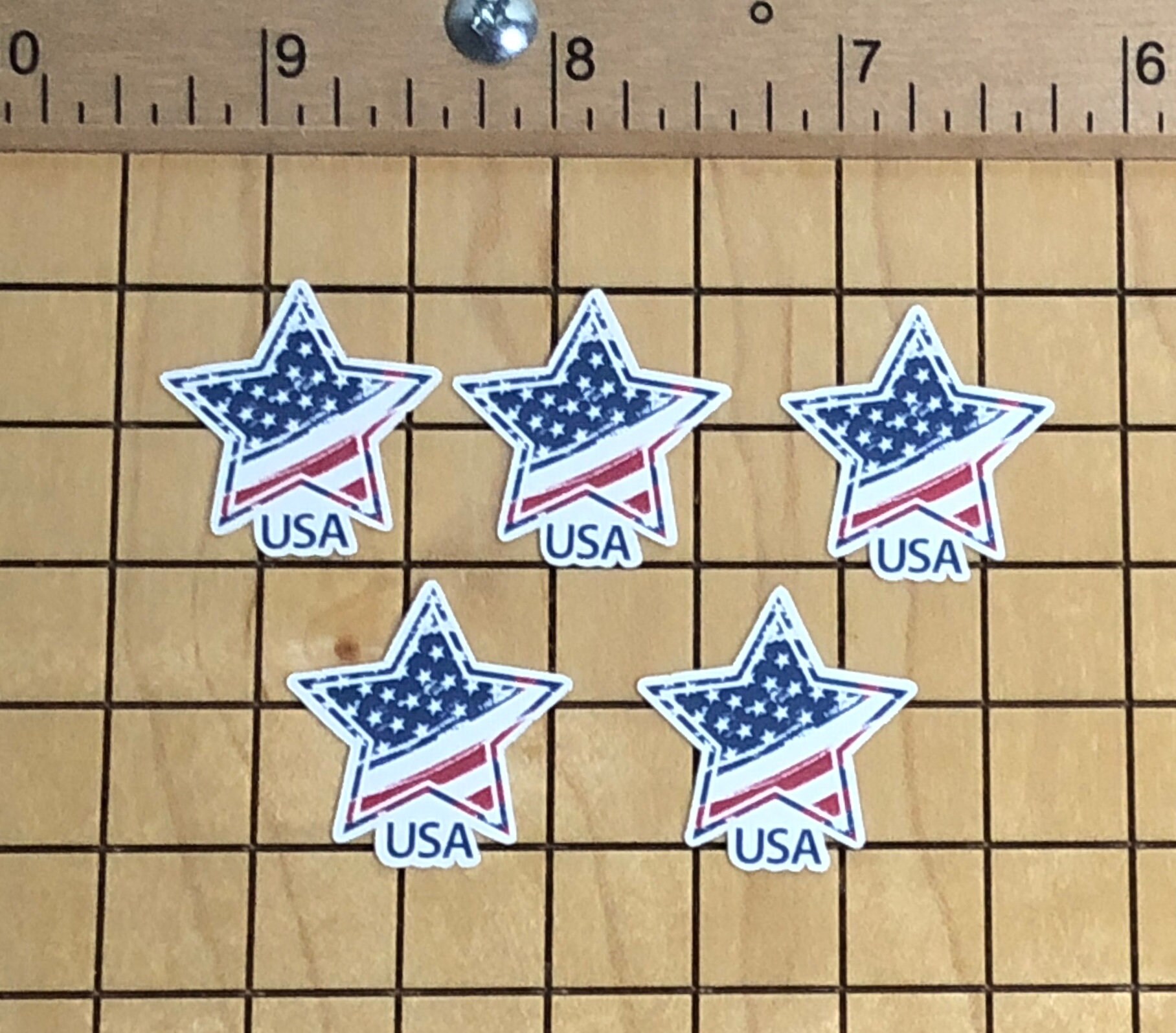 5 MINI Flag Stickers, Star Sticker, Usa Sticker, Patriotic Sticker ...