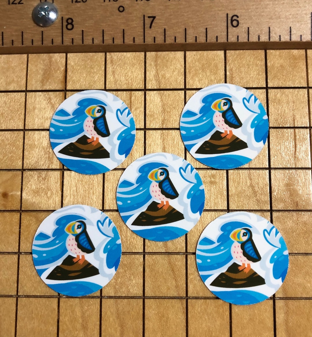 5 MINI Puffin Stickers, Puffin Decal, Puffin Rock, Tiny Sticker ...