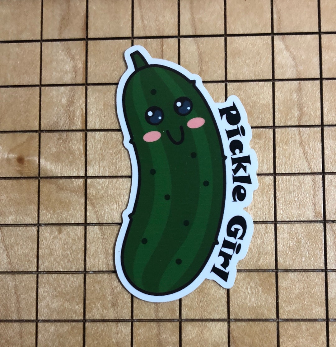 Pickle Girl Sticker, Pickle Sticker, Funny Sticker, Laptop Sticker ...