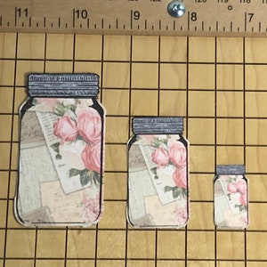 12 Mason Jar Sticker Pack, Shabby Chic Stickers, Vintage Stickers ...