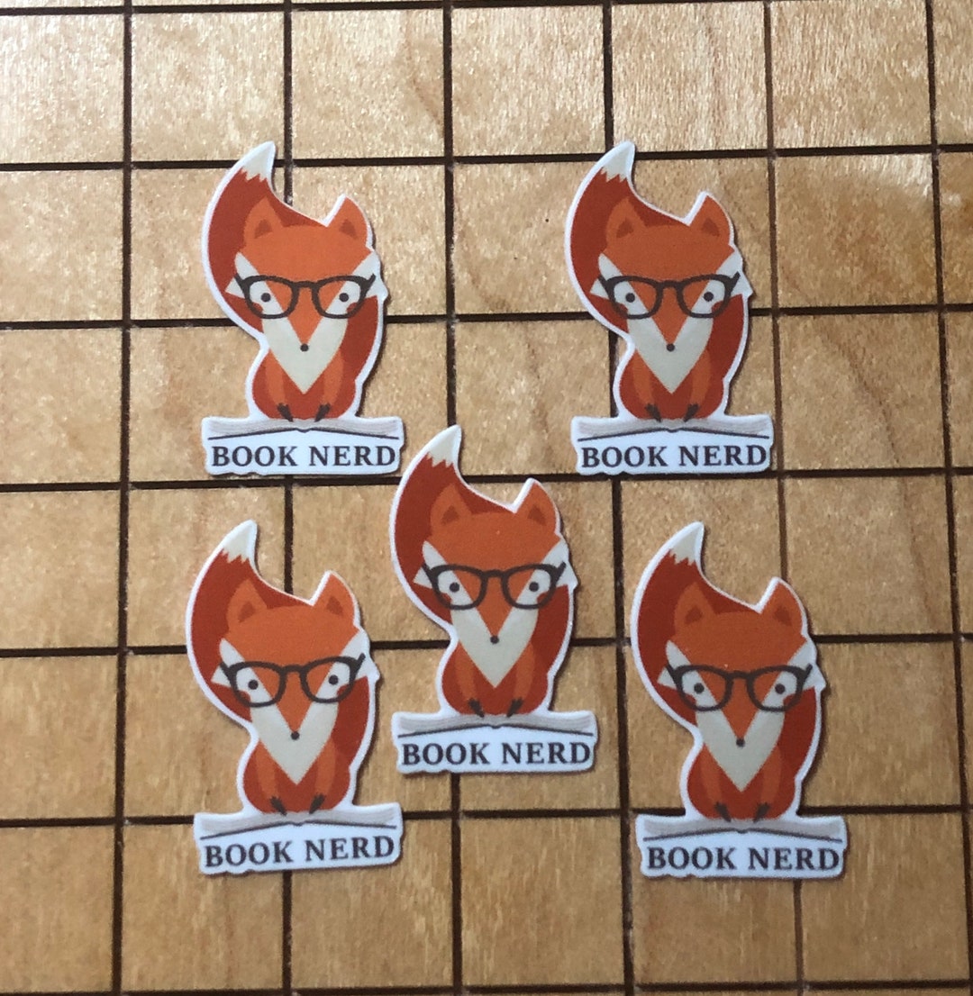 5 MINI Fox Stickers, Book Nerd, Book Decal, Small Sticker, Kindle Decal ...