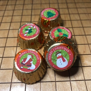Christmas Sticker for Chocolate Kisses, Kiss Sticker, Santa Sticker ...