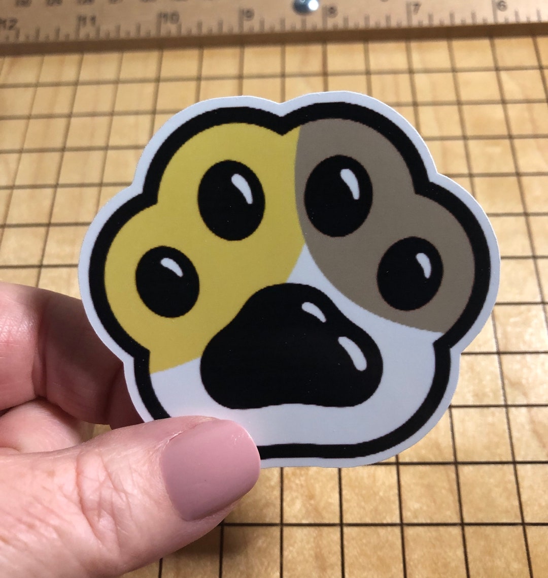 Cat Sticker, Cat Paw Sticker, Calico Cat Paw, Toe Bean Sticker, Tumbler ...