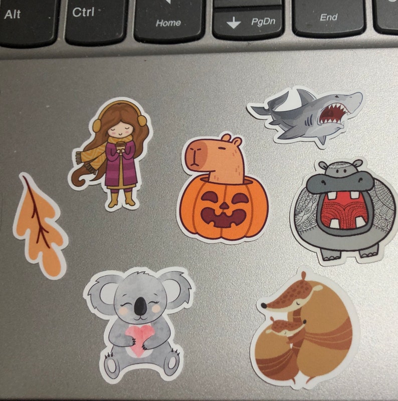 5 MINI Hippo Stickers, Hippo Decal, Hippopotamus, Tiny Stickers ...