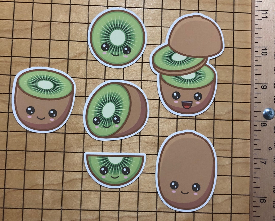Kawaii Kiwi Sticker Set Kiwi Decal Kawaii Sticker Kawaii - Etsy