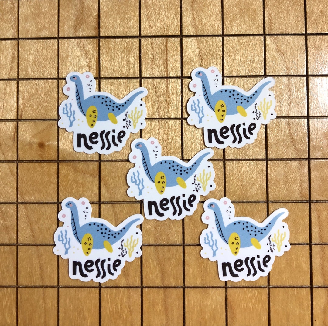 5 MINI Loch Ness Monster Stickers, Nessie Decal, Nessie Sticker, Tiny ...