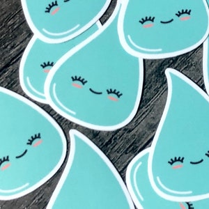 5 Water Droplet Stickers, Water Droplet Decal, Water Sticker, Water ...