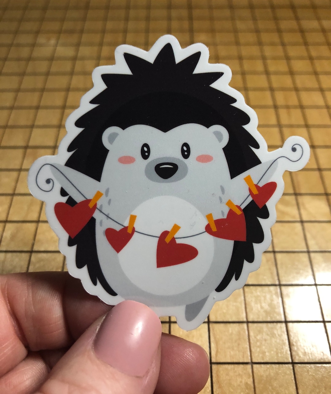 Hedgehog Sticker, Love Sticker, Hedgehog With Heart Banner, Hedgehog ...