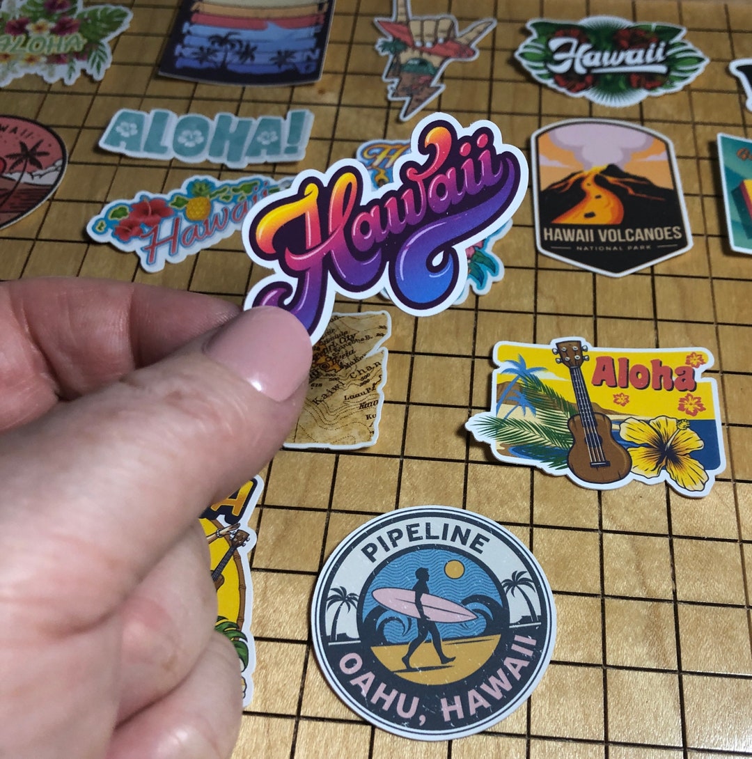 20 Hawaii Stickers, Hawaii Sticker Pack, Maui Stickers, Aloha Stickers ...