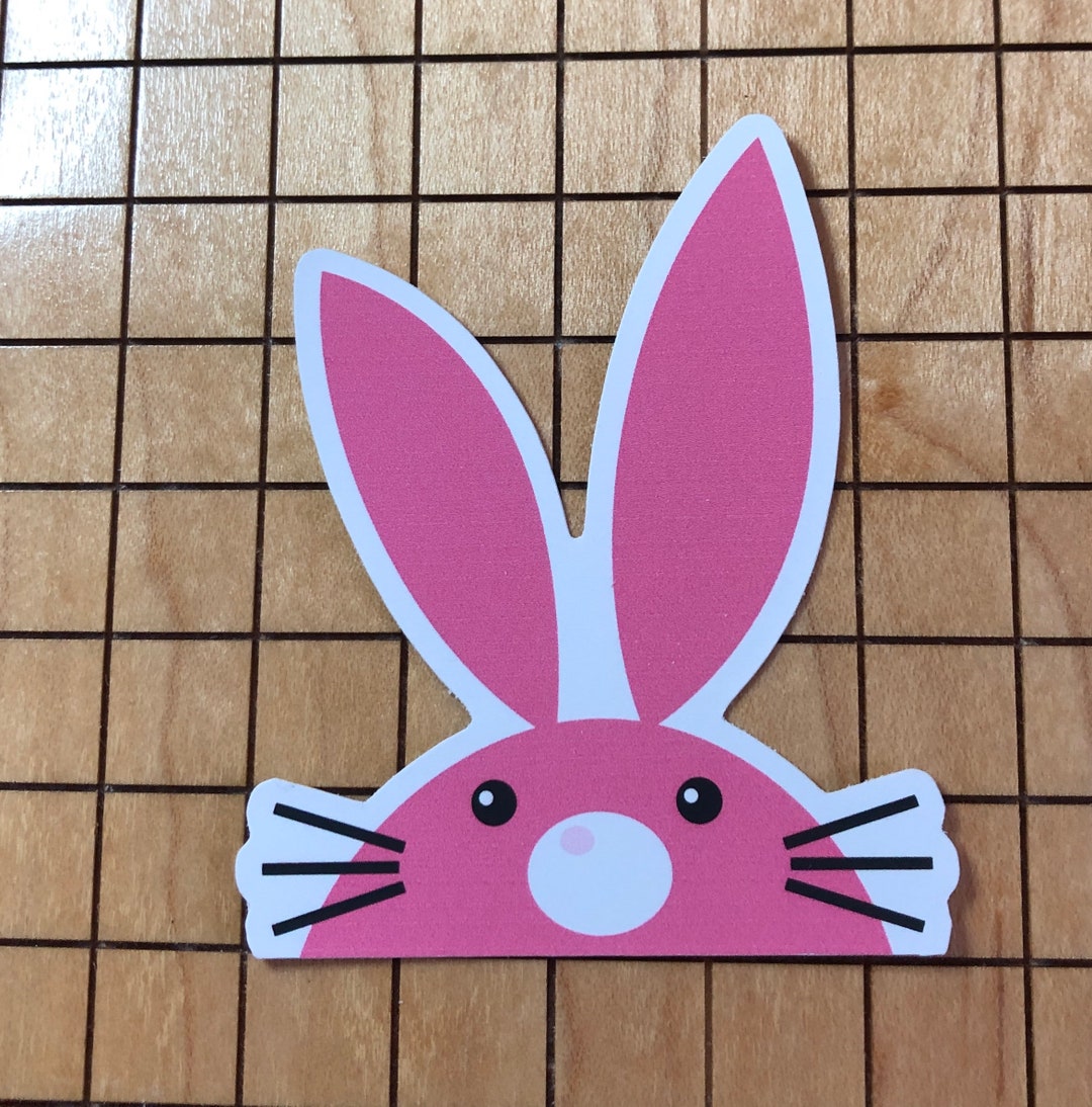 Bunny Sticker, Rabbit Sticker, Cute Bunny Ears, Laptop Decal, Tumbler ...