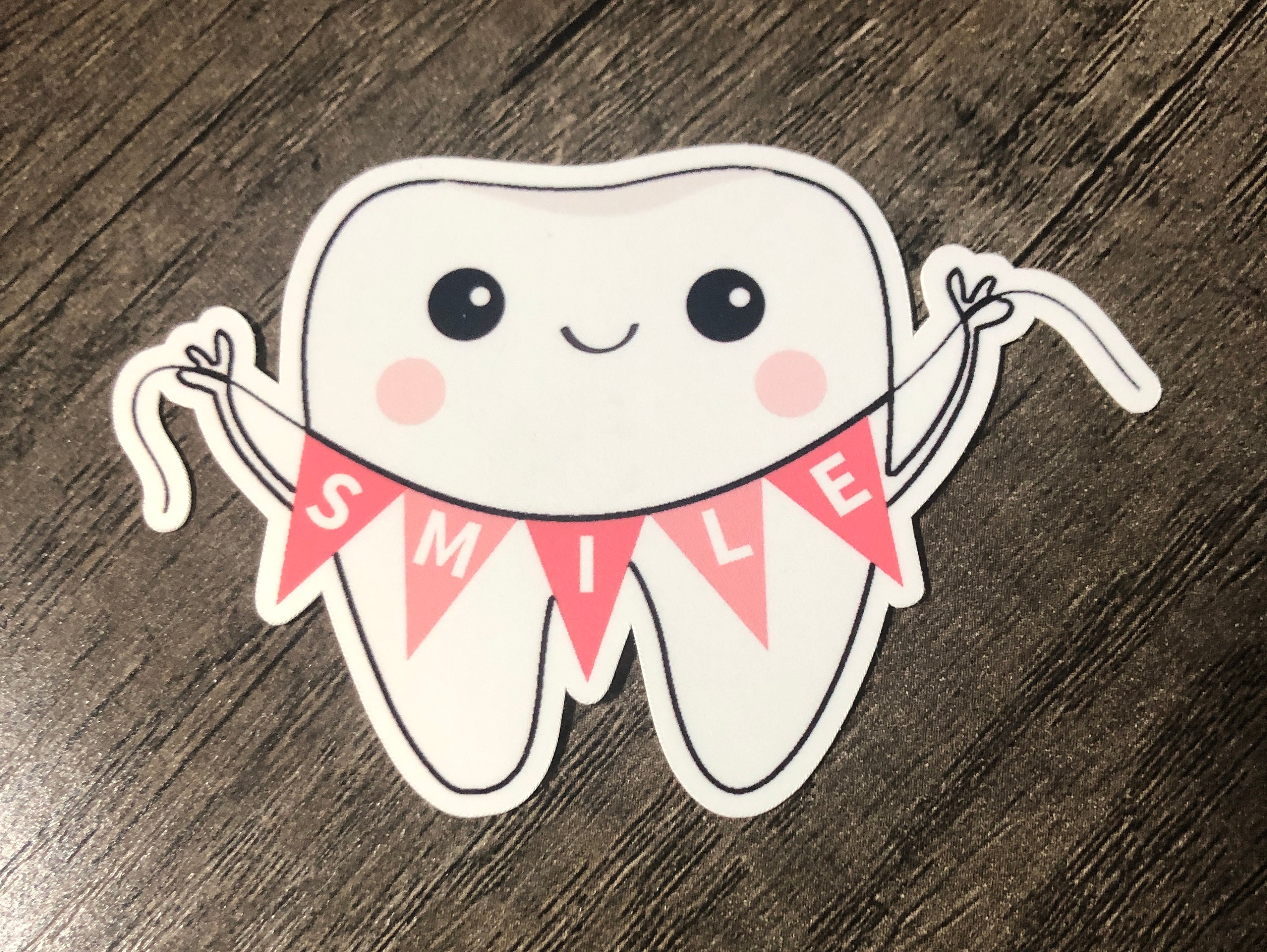 5 MINI Tooth Stickers Smile Decal Teeth Sticker Pack Teeth - Etsy