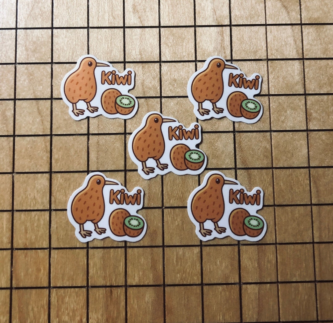 5 MINI Kiwi Stickers, Kiwi Bird, Kiwi Fruit, Tiny Sticker, Sticker Pack ...