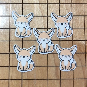 5 MINI Fennec Fox Stickers, Fox Decal, Friend Gift, Tiny Sticker ...