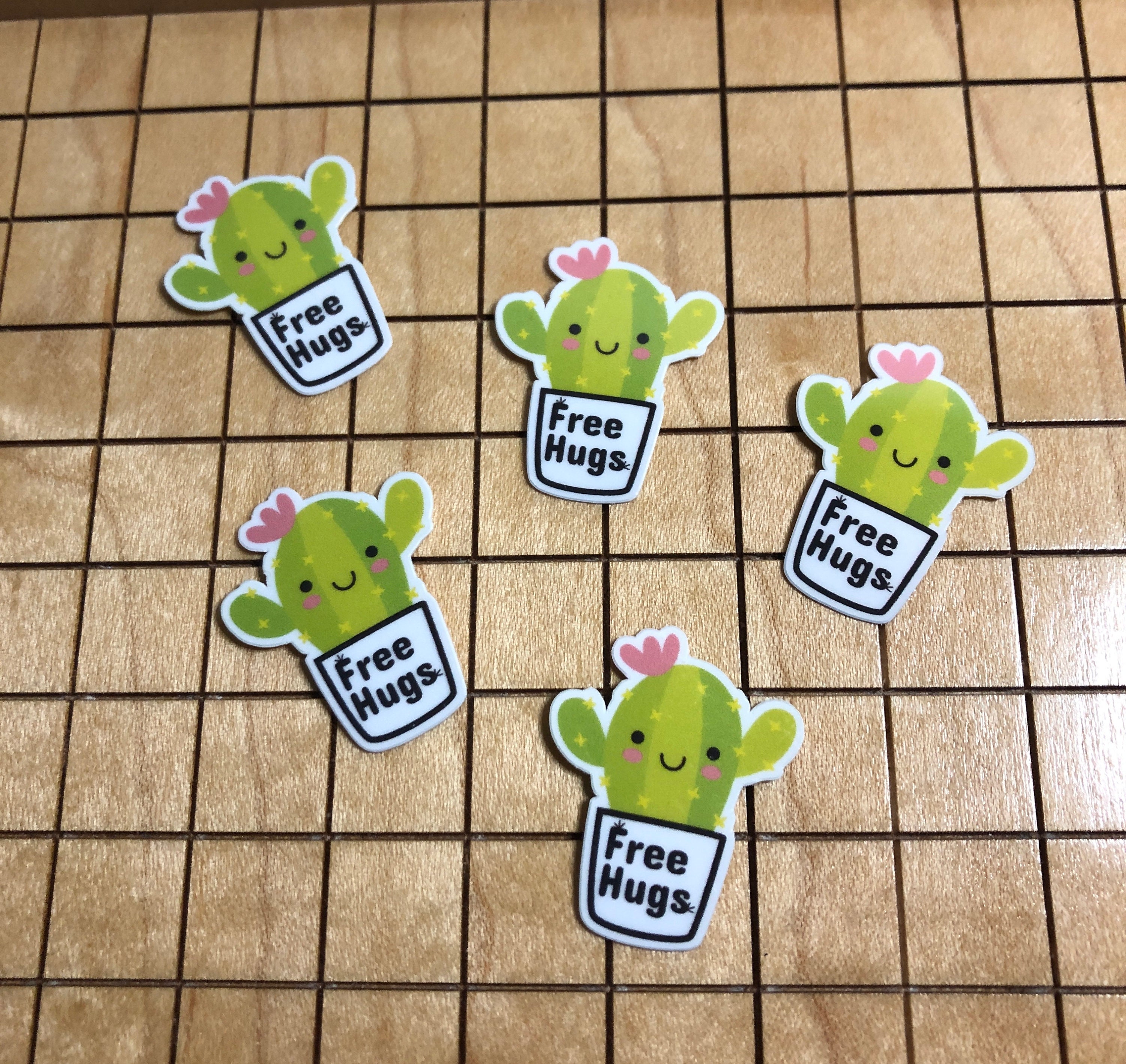 5 MINI Cactus Stickers Free Hug Sticker Kawaii Sticker - Etsy