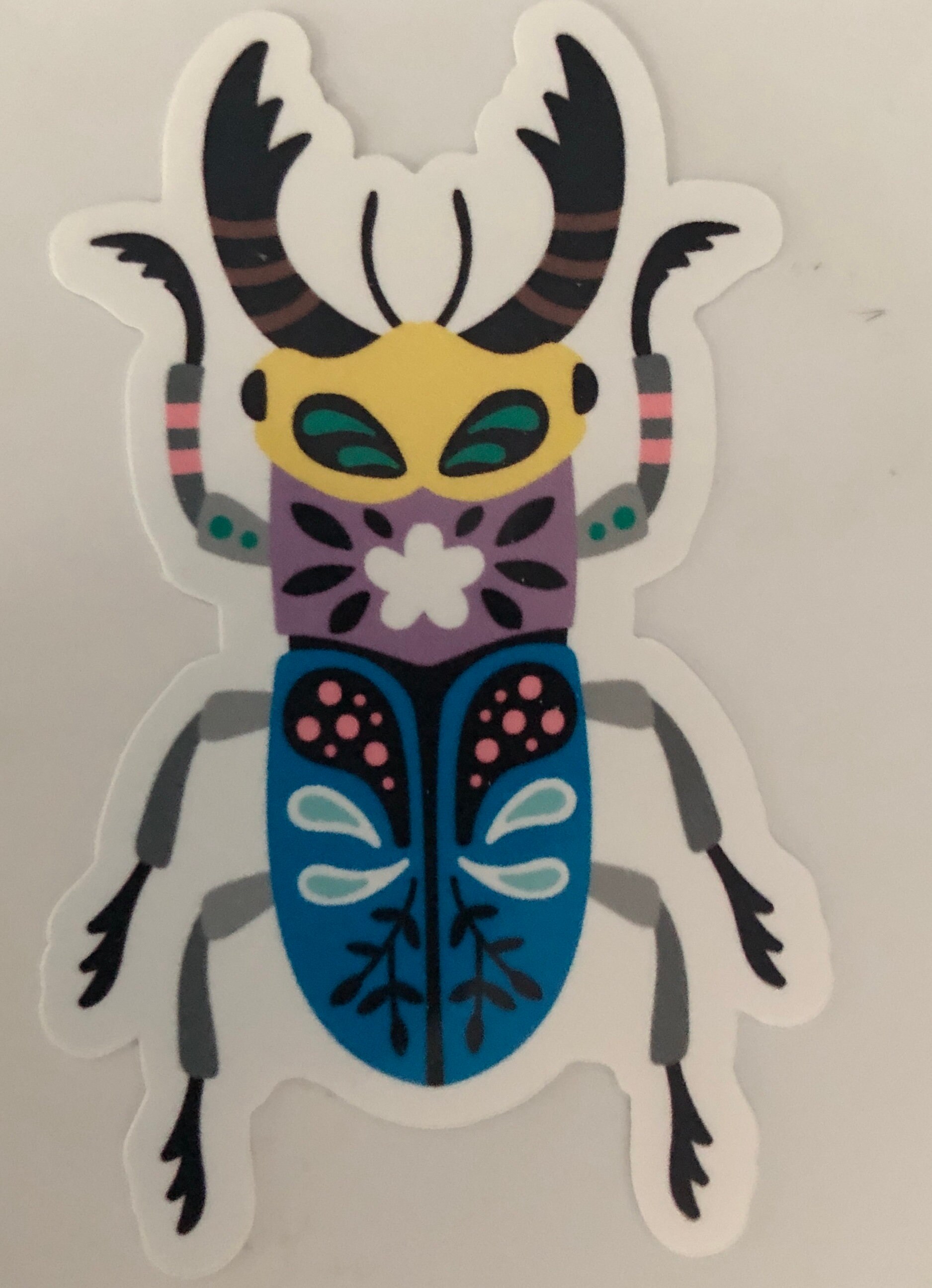 Bug Sticker, Pretty Bug Sticker, Beetle Decal, Bug Decal, Insect Decal ...