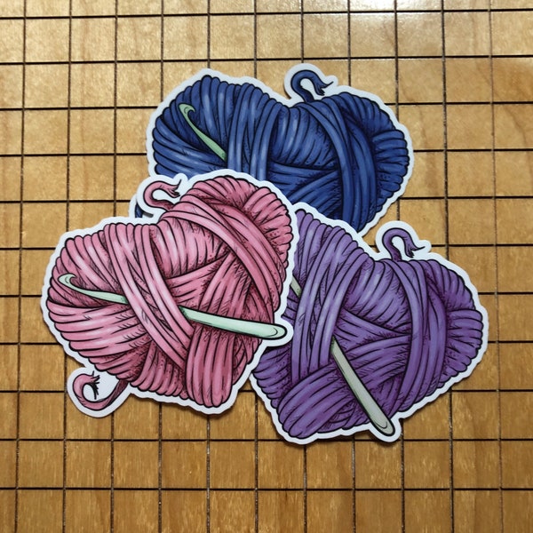 Crochet Hook Decal - Etsy