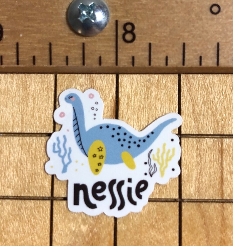 5 MINI Loch Ness Monster Stickers, Nessie Decal, Nessie Sticker, Tiny ...