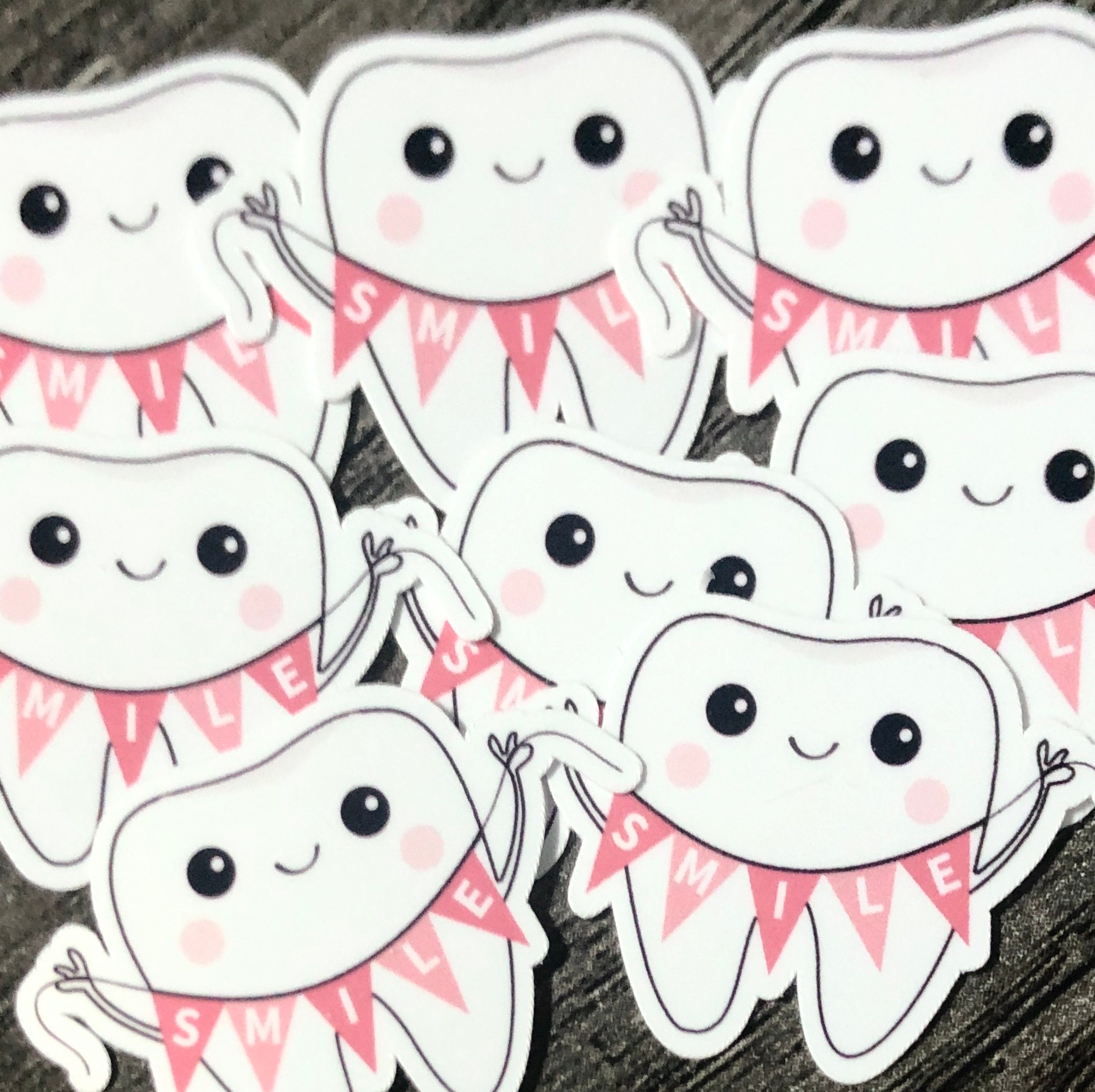 5 MINI Tooth Stickers Smile Decal Teeth Sticker Pack Teeth - Etsy