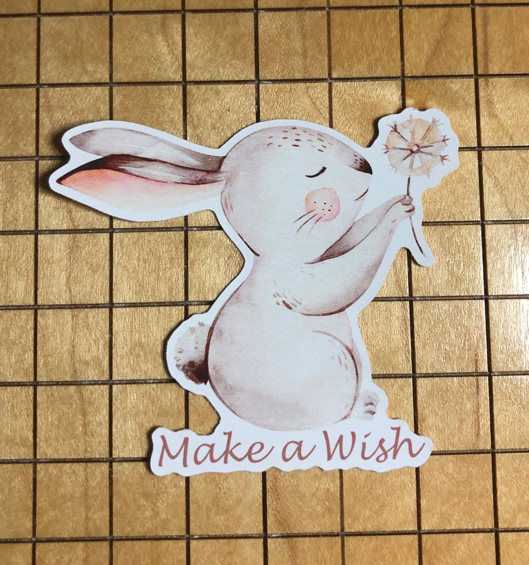Bunny Sticker, Rabbit Sticker, Cute Rabbit, Make a Wish Sticker ...