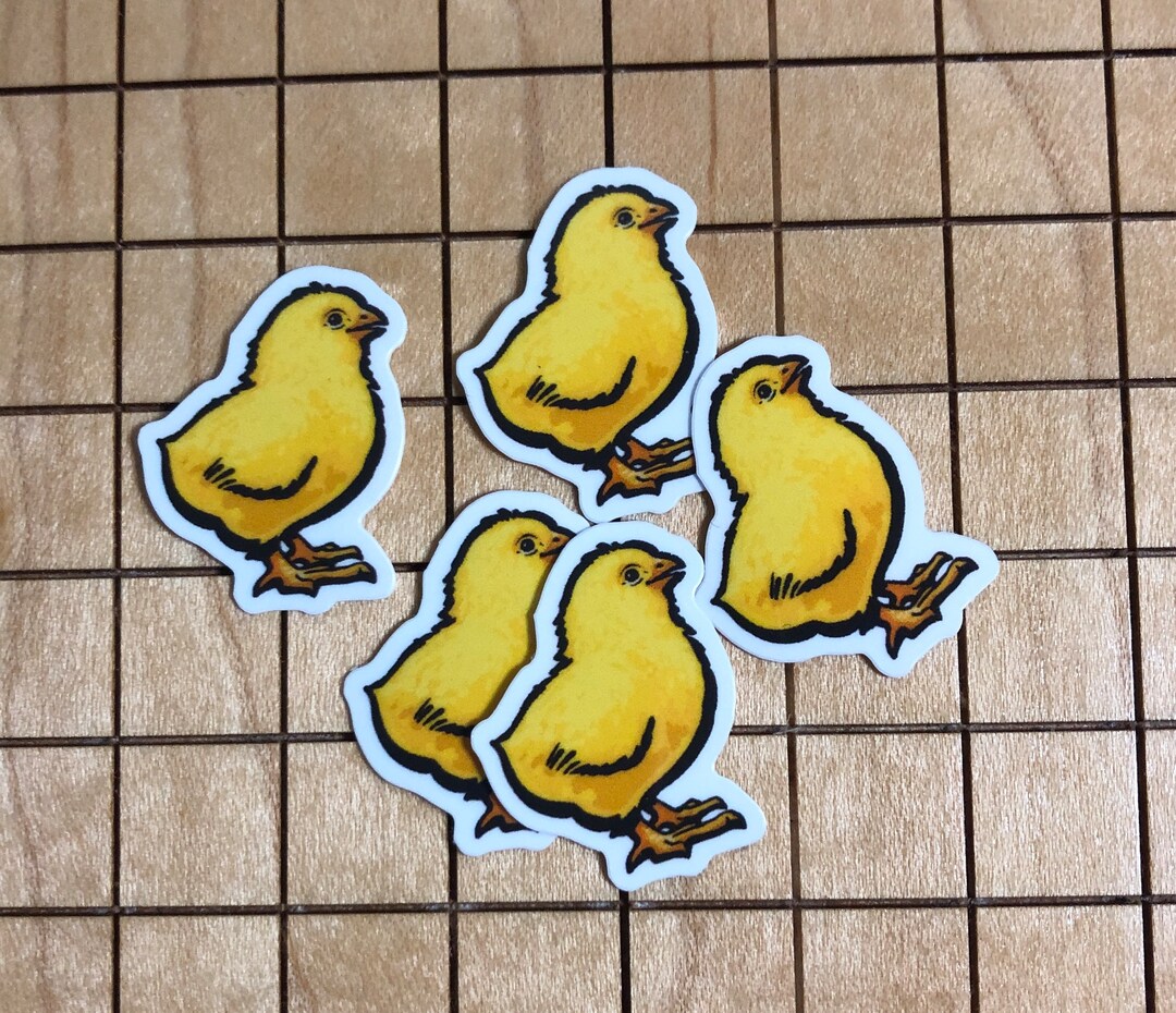 5 MINI Yellow Chick Stickers Chick Decal Chicken Sticker - Etsy