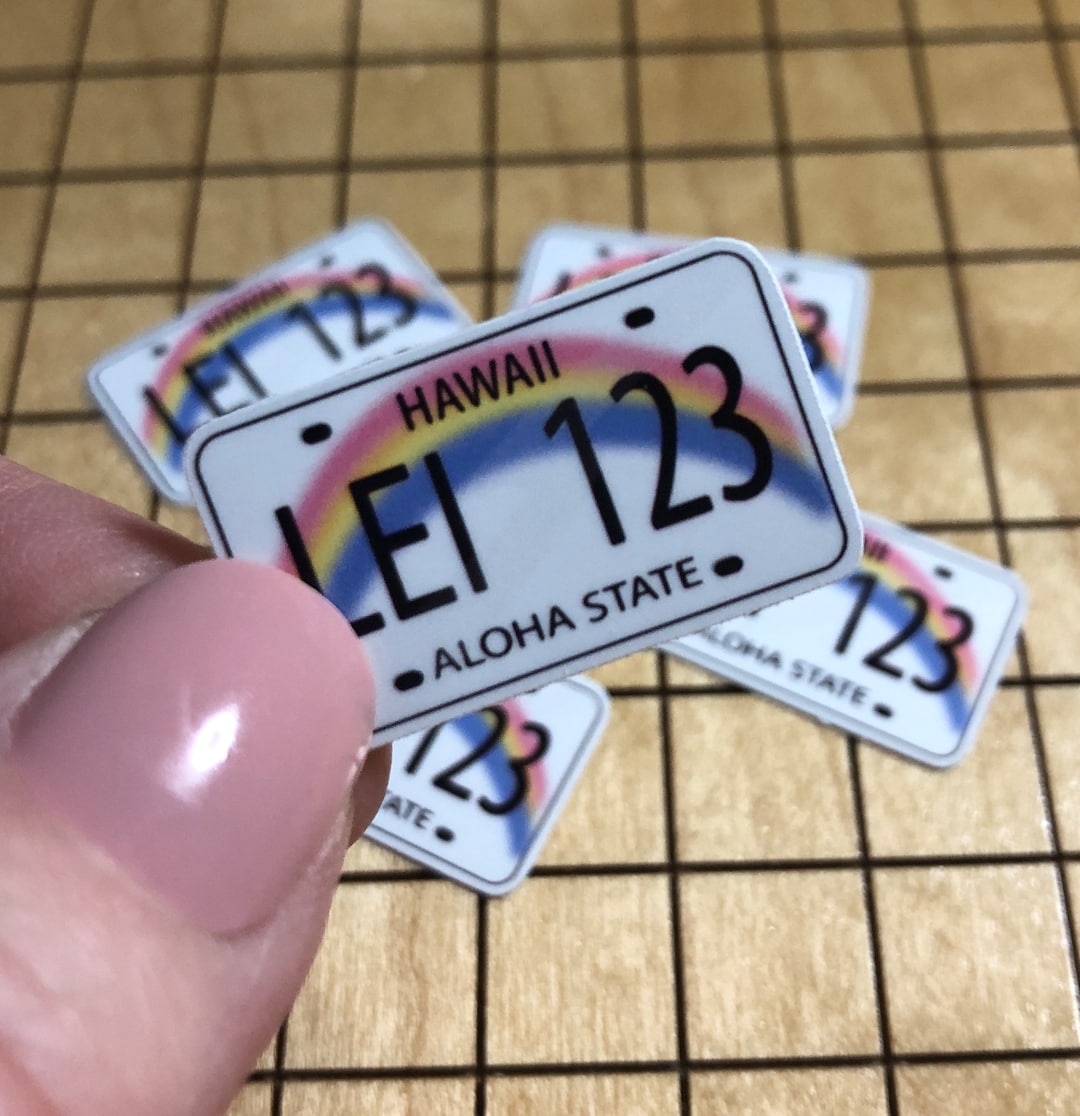 5 MINI Hawaii Stickers, Hawaii Decal, Hawaii License Plate Stickers ...