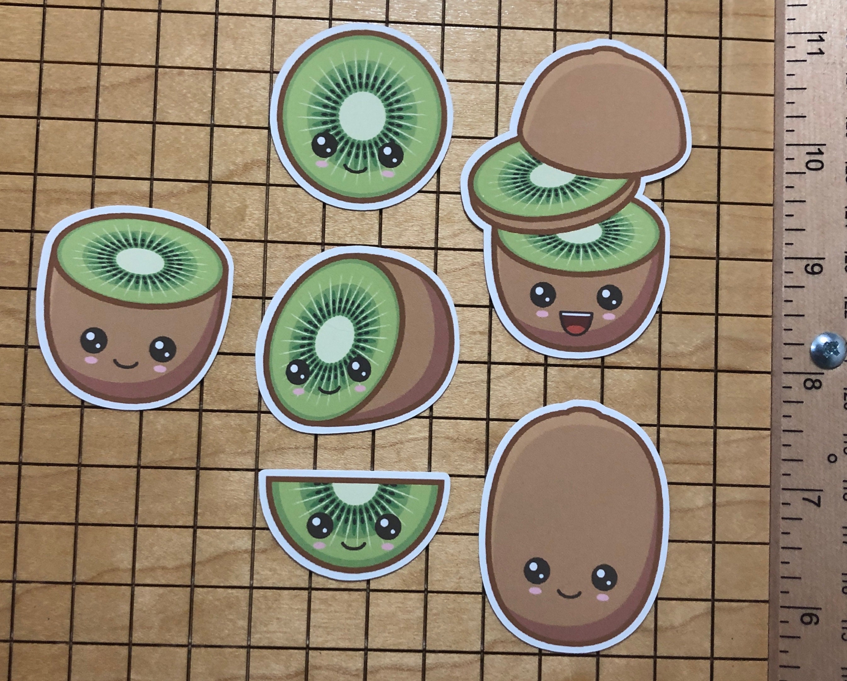 Kawaii Kiwi Sticker Set Kiwi Decal Kawaii Sticker Kawaii - Etsy