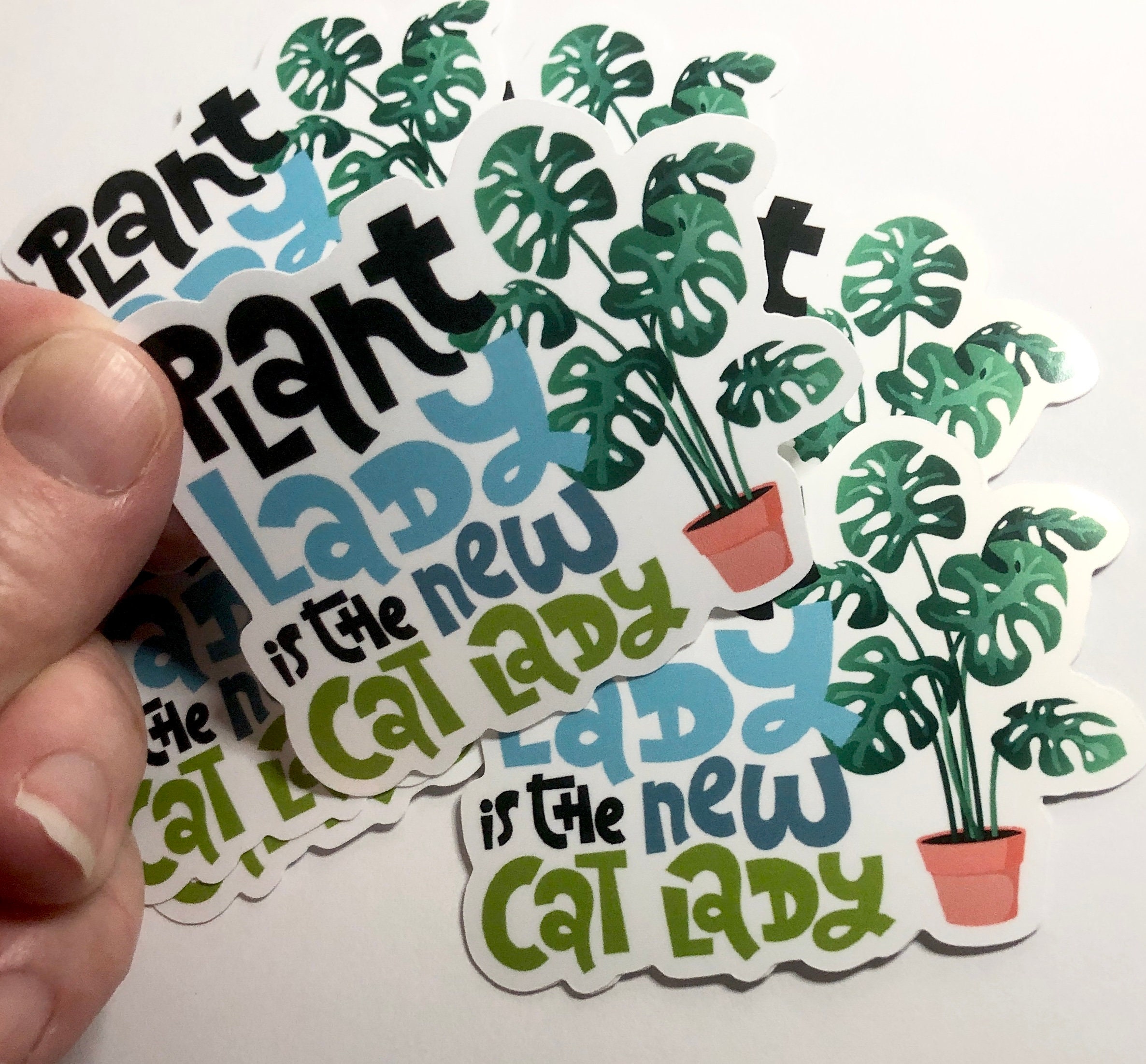Plant Sticker Plant Lady is the New Cat Lady Sticker Plant - Etsy