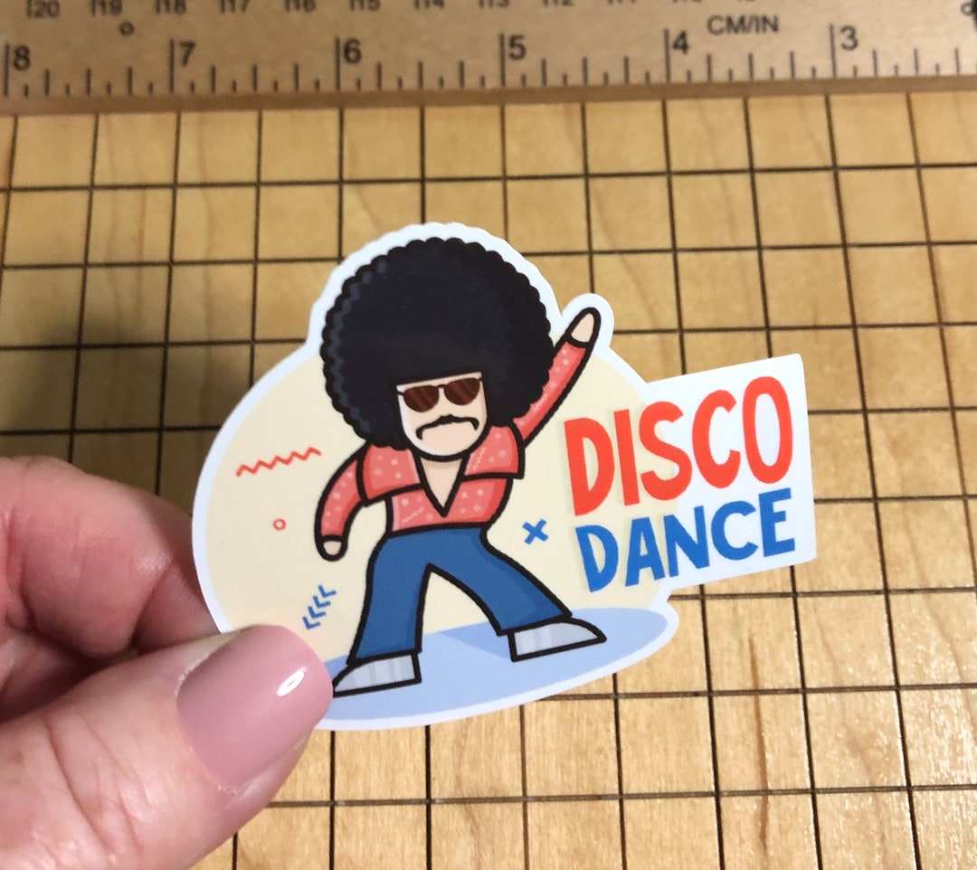 Disco Sticker, Disco Dancer, Disco Decal, 70s Sticker, Funny Sticker ...