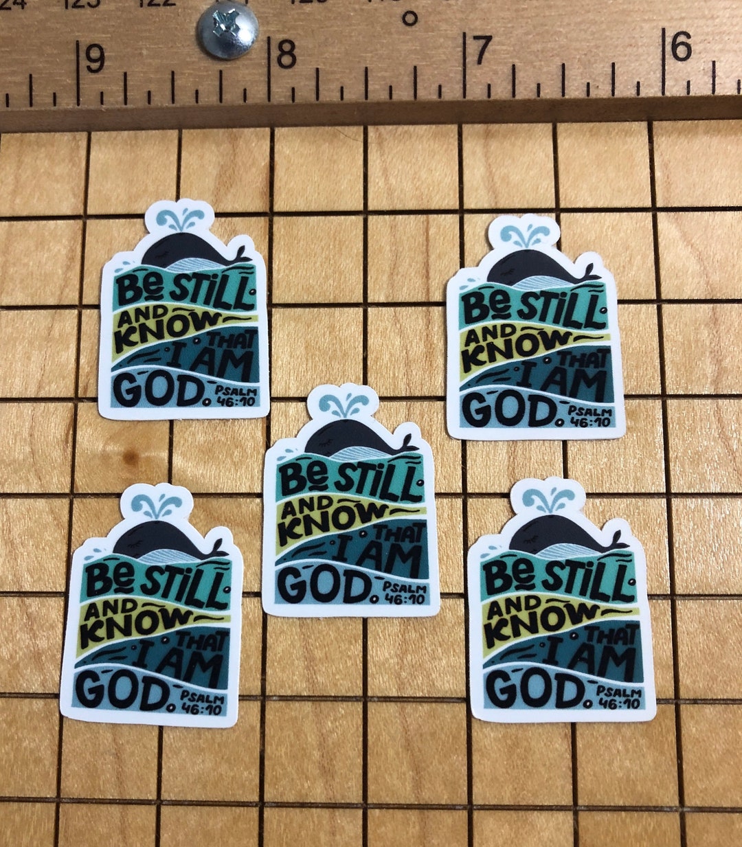 5 MINI Christian Stickers, Be Still and Know That I Am God Sticker ...