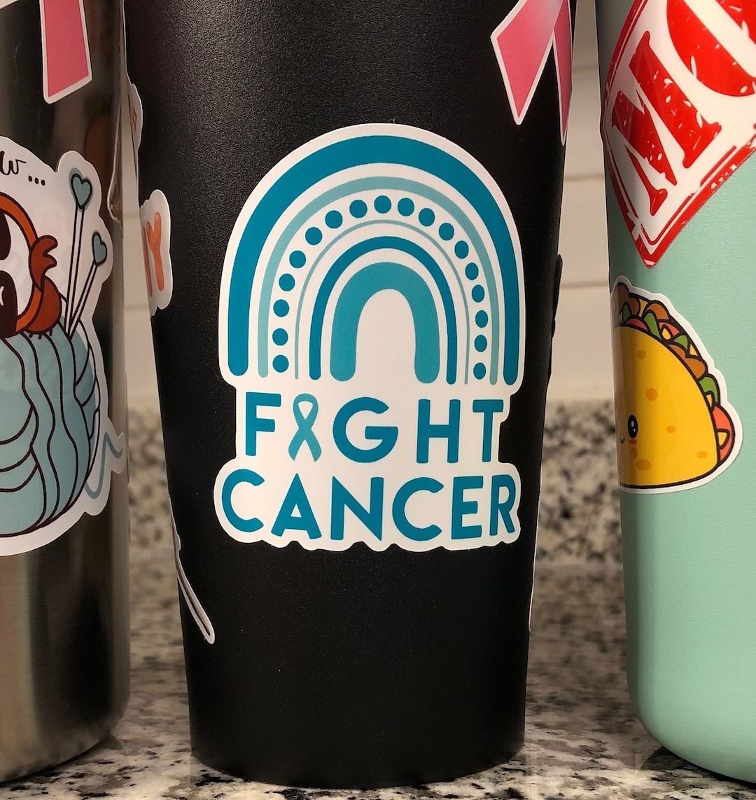 Cancer Sticker Fight Cancer Teal Sticker Ovarian Cancer - Etsy