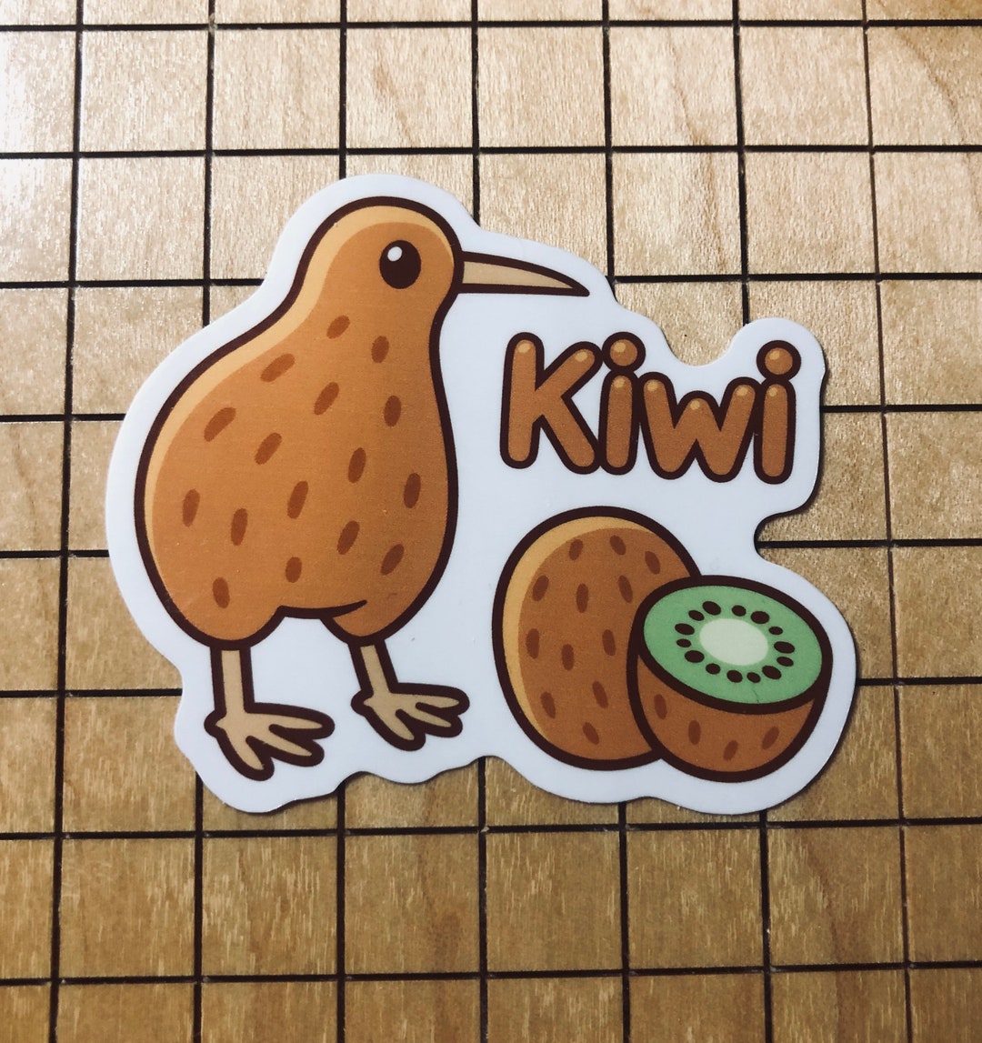 Kiwi Sticker, Kiwi Fruit, Kiwi Bird,new Zealand, Kawaii Sticker, Funny ...