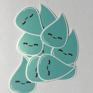 5 Water Droplet Stickers, Water Droplet Decal, Water Sticker, Water ...