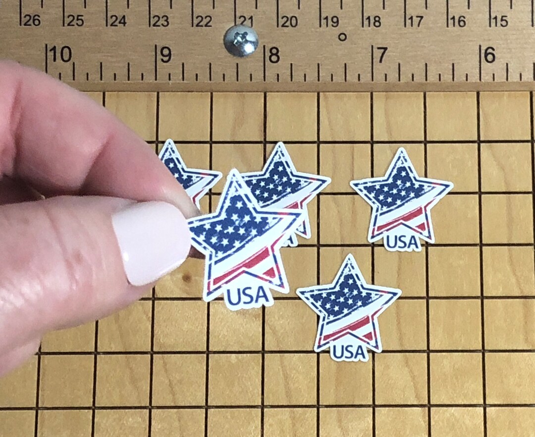 5 MINI Flag Stickers, Star Sticker, Usa Sticker, Patriotic Sticker ...