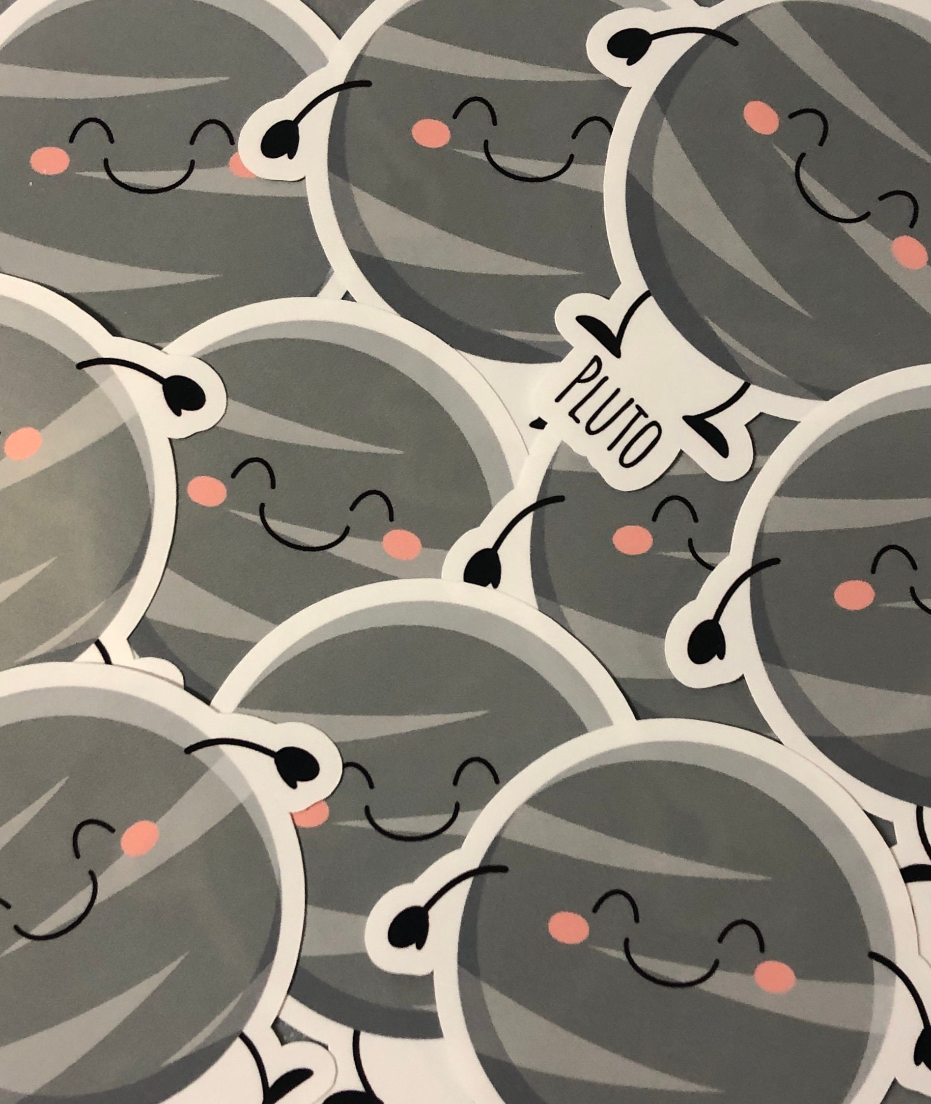 Pluto Sticker, Kawaii Pluto, Planet Sticker, Pluto Decal, Water Bottle ...