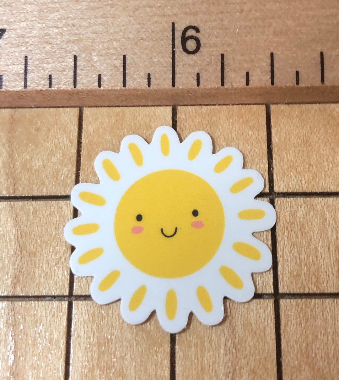 5 MINI Sun Stickers, Happy Sun, Kawaii Sun, Small Sticker, Kindle ...